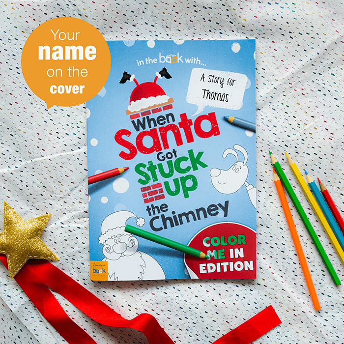 santa in chimney coloring pages